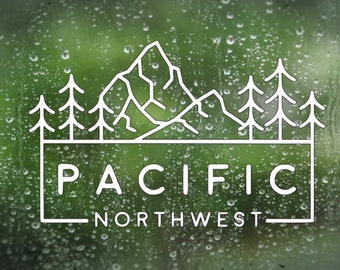 PNW Hiking Camping Icons Pacific Northwest Vinyl Decal Car | Etsy