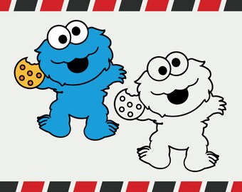 Cookie monster svg | Etsy
