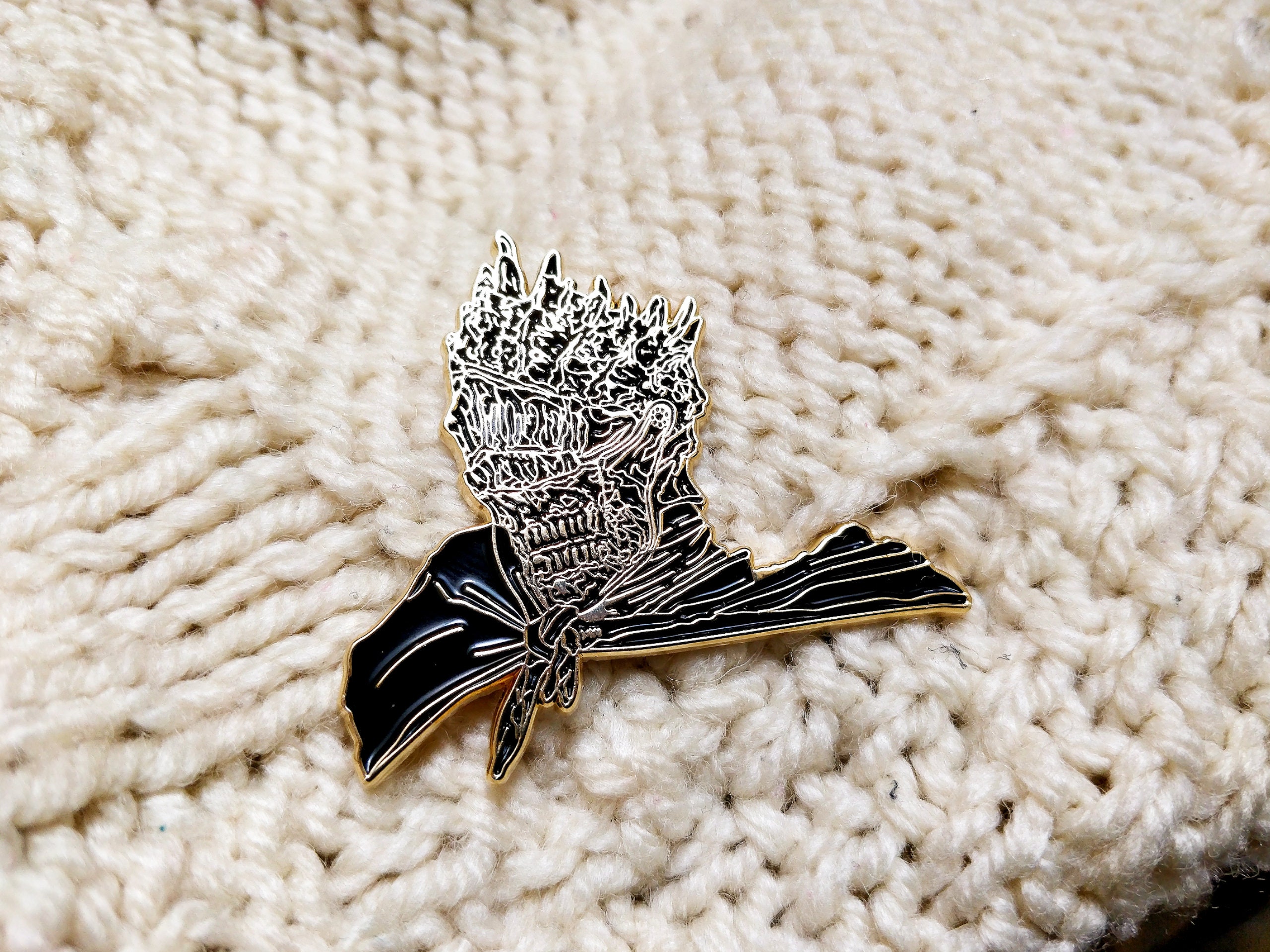 Soul of Cinder DS1 Soulsborne Pin Badge - Etsy