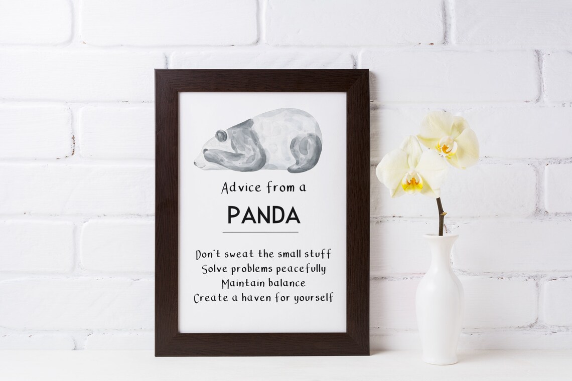 Panda Art Print, Panda Printable, Panda, Panda Lover, Panda Digital ...