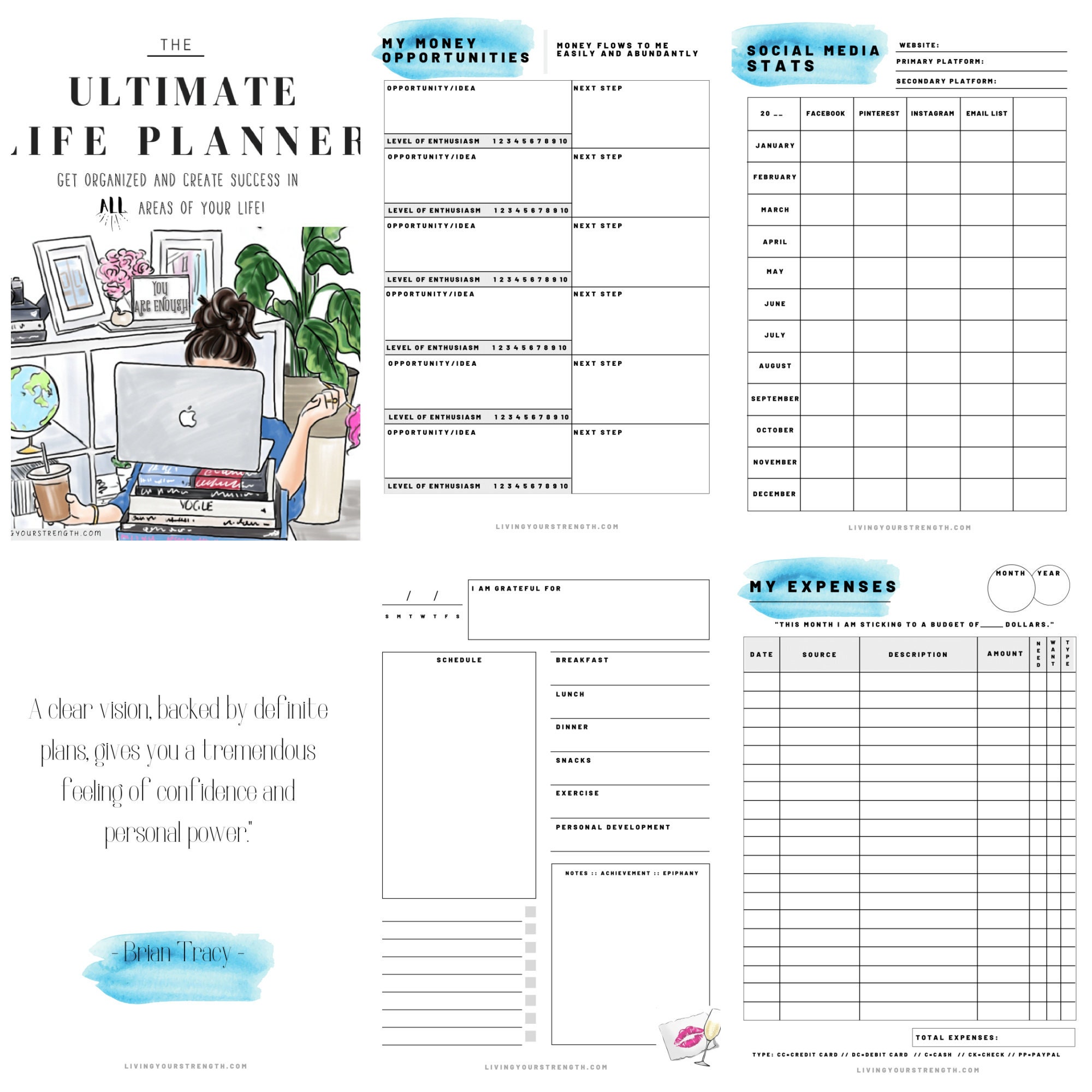 Life Planner, Goal Planner, Digital Planner, Printable Planner, Life ...