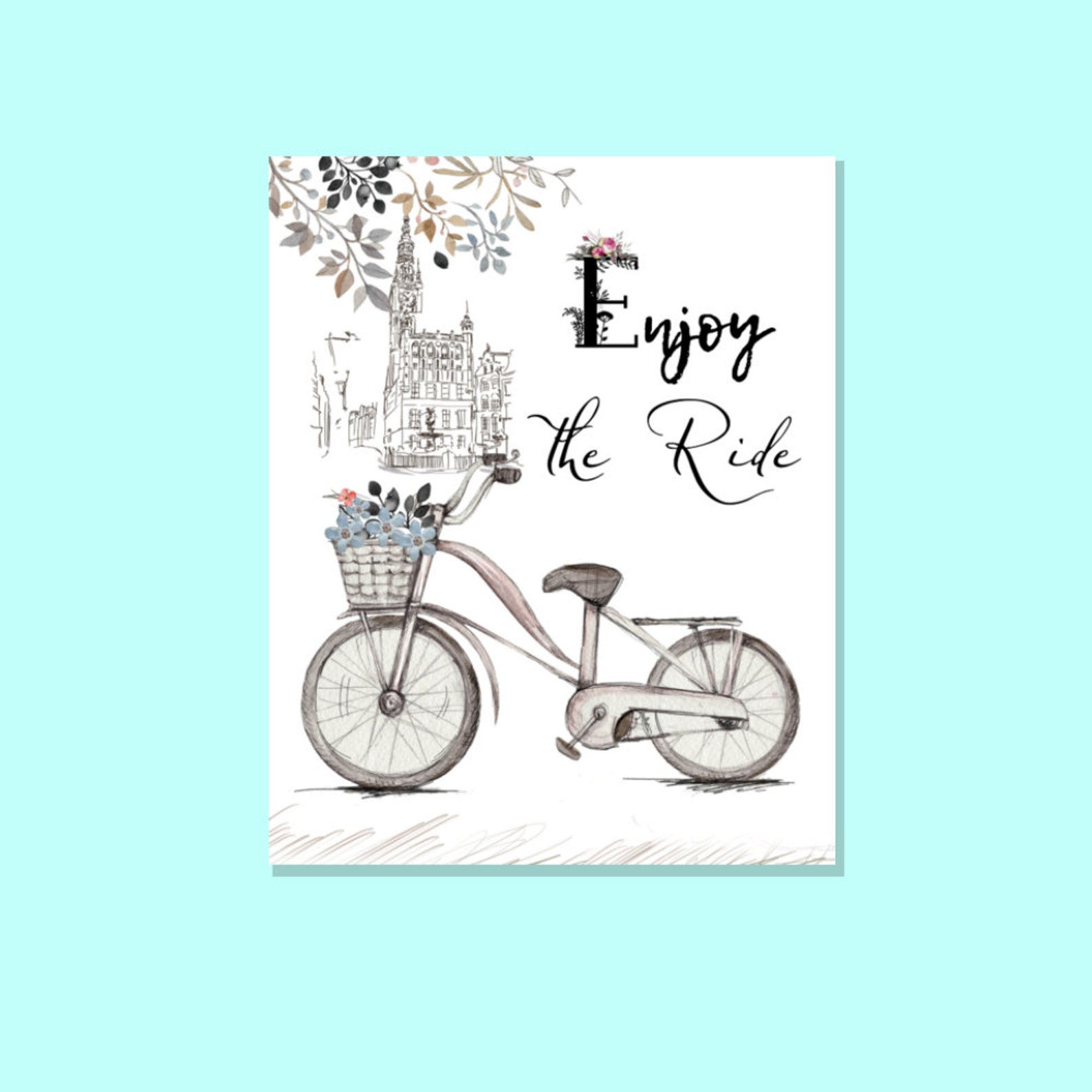 Enjoy the Ride Art Printable Printables Inspirational - Etsy