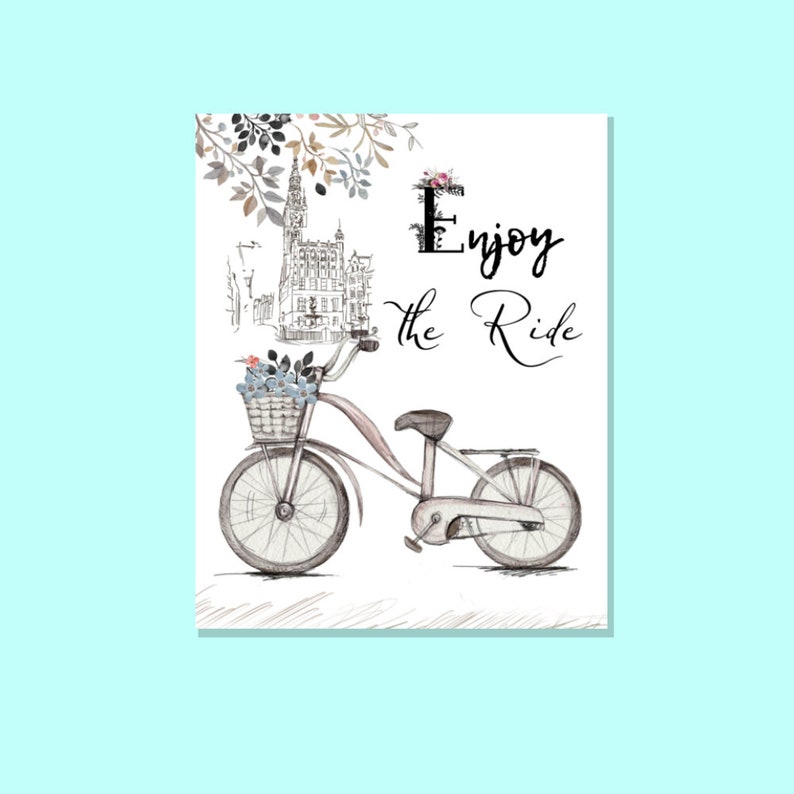 Enjoy the Ride Art Printable Printables Inspirational - Etsy