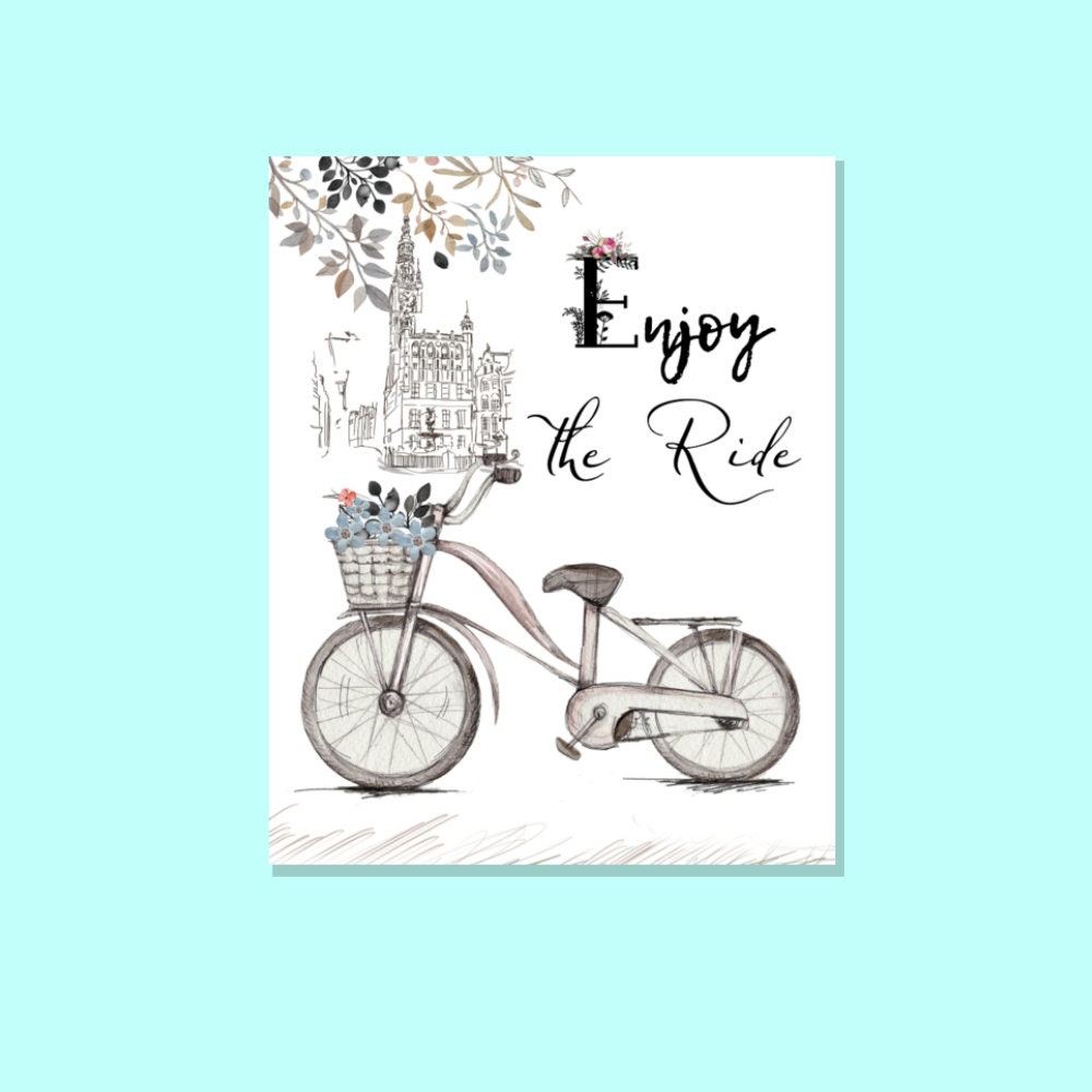 Enjoy the Ride Art Printable Printables Inspirational - Etsy
