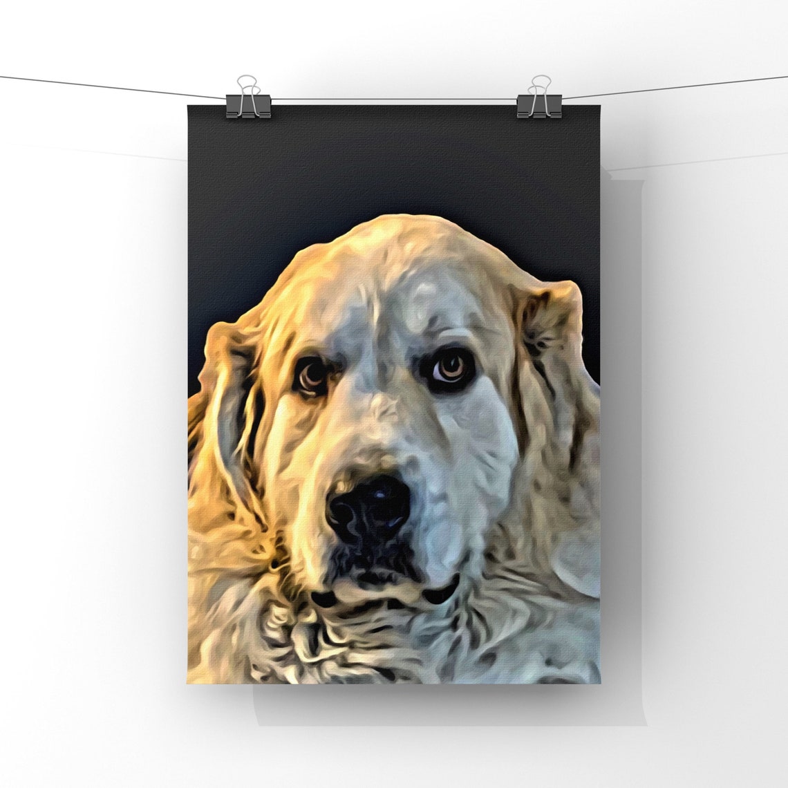 Great Pyrenees, Dog Artwork, Pet Print, Great Pyrenees Gift - Etsy