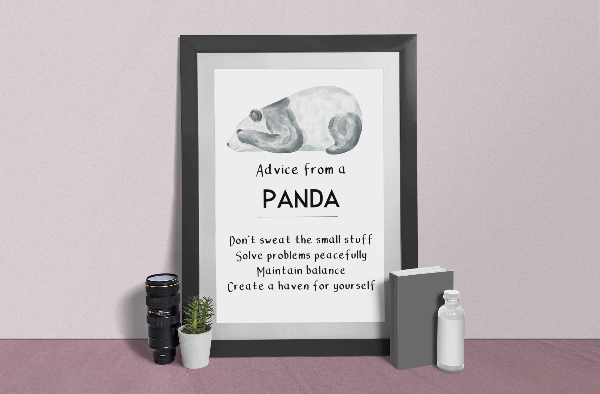 Panda Art Print, Panda Printable, Panda, Panda Lover, Panda Digital ...