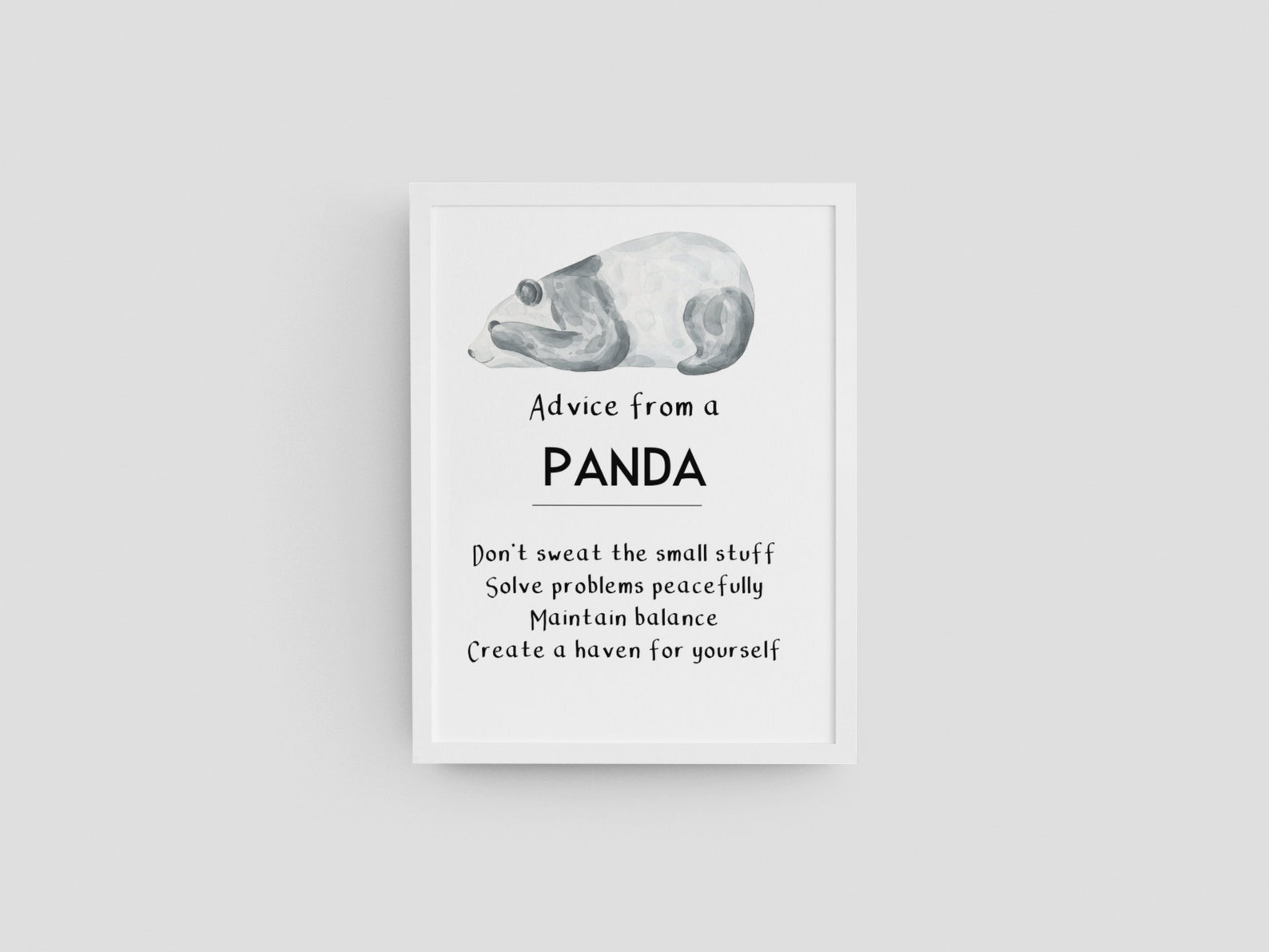 Panda Art Print, Panda Printable, Panda, Panda Lover, Panda Digital ...