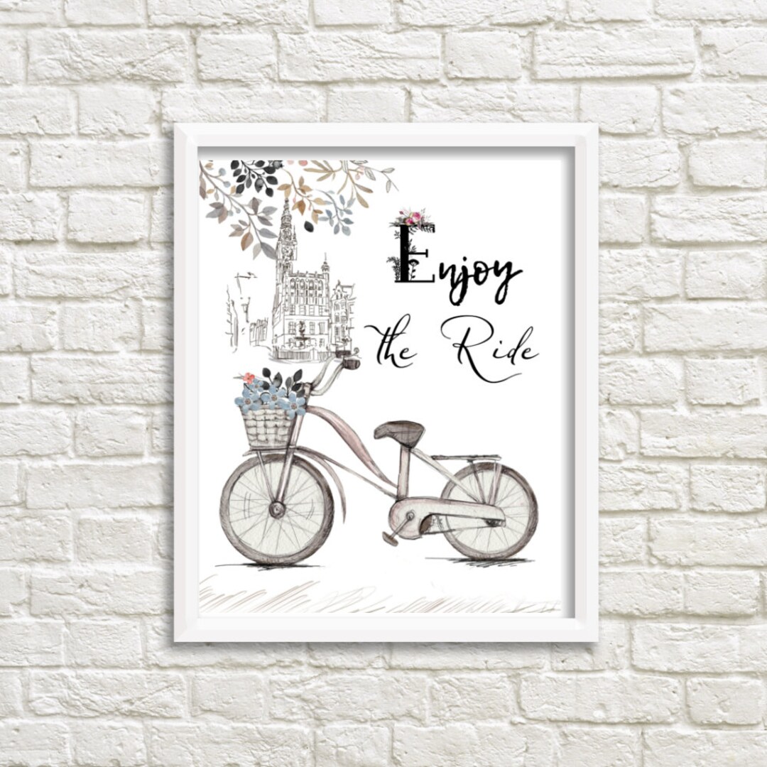Enjoy the Ride Art Printable Printables Inspirational - Etsy