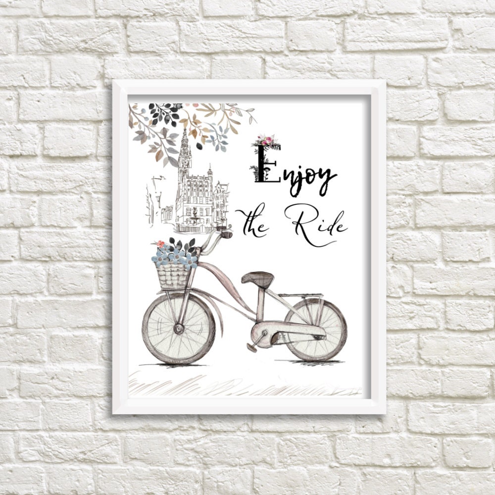 Enjoy the Ride Art Printable Printables Inspirational - Etsy