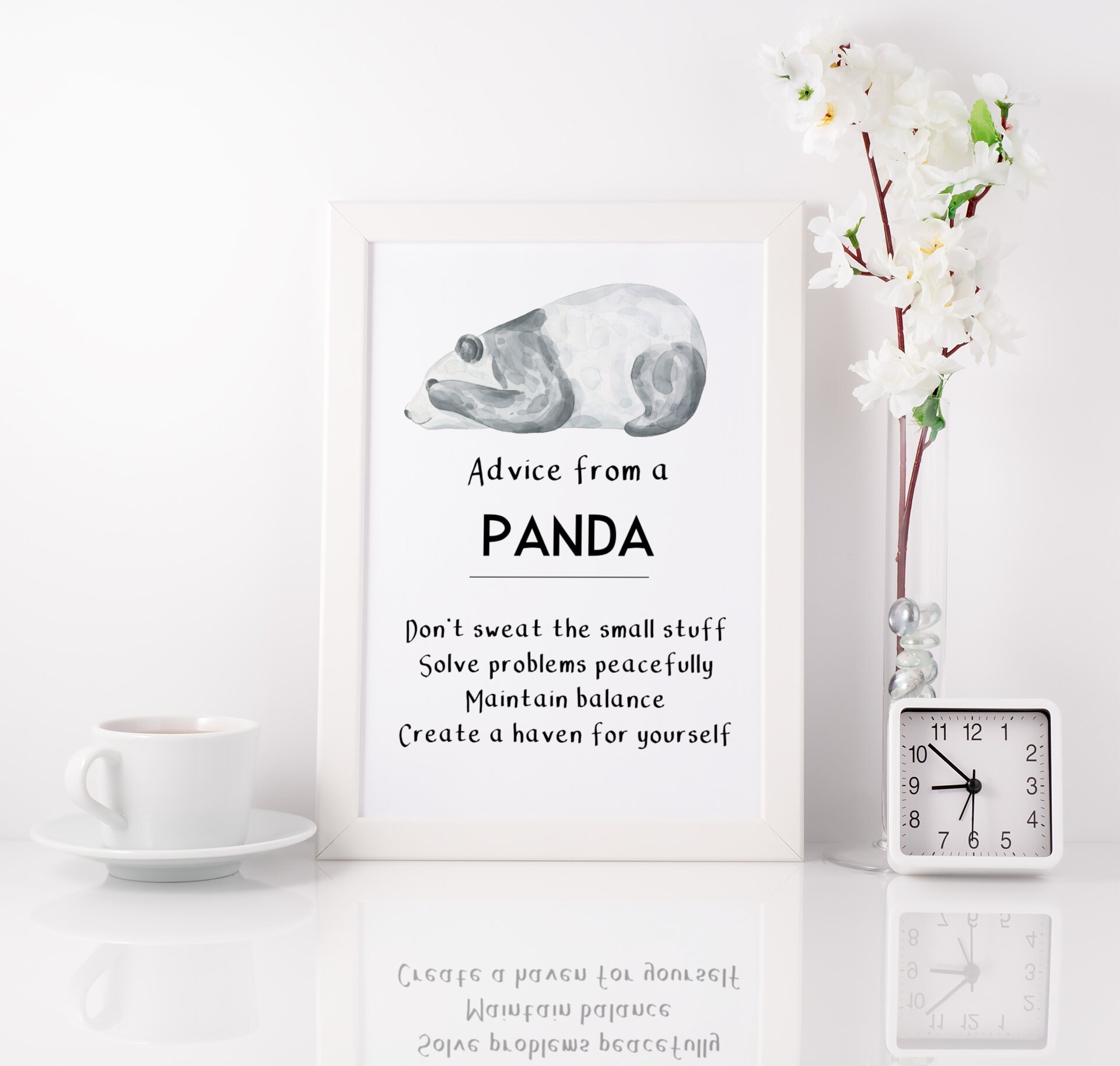 Panda Art Print, Panda Printable, Panda, Panda Lover, Panda Digital ...