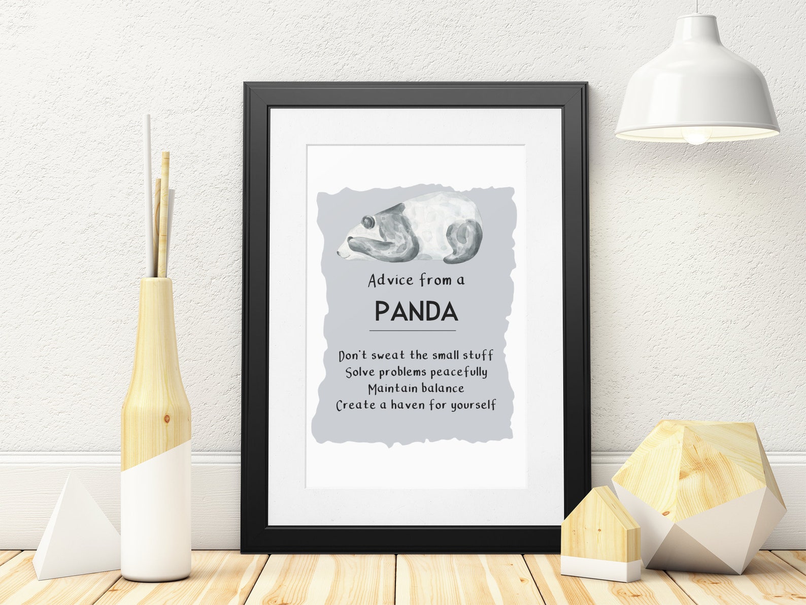 Panda Art Print, Panda Printable, Panda, Panda Lover, Panda Digital ...