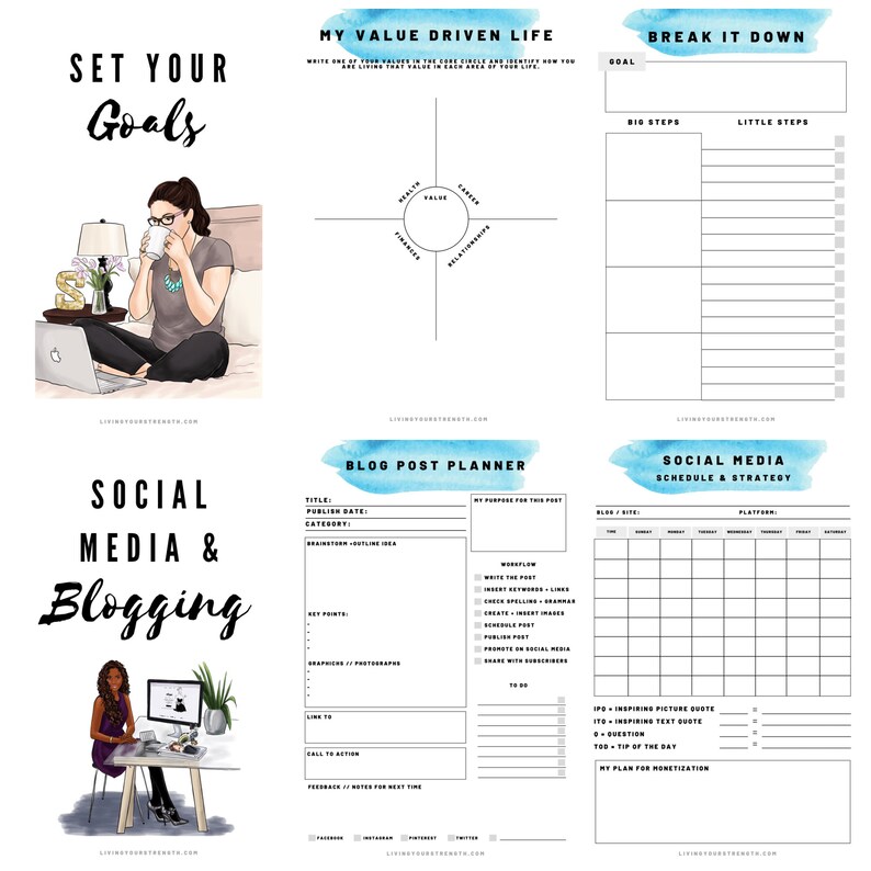 Life Planner, Goal Planner, Digital Planner, Printable Planner, Life ...