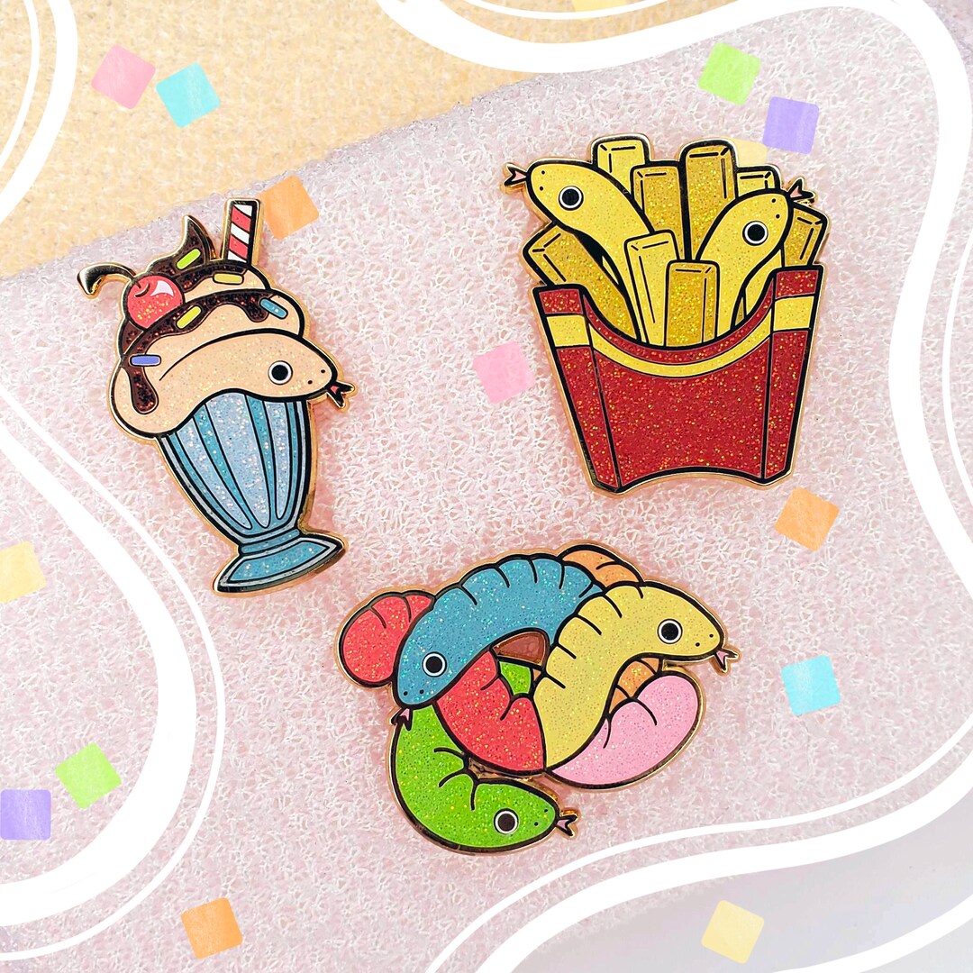 SILLY SNAKE Enamel Pins | B GRADE (2/3) - Etsy