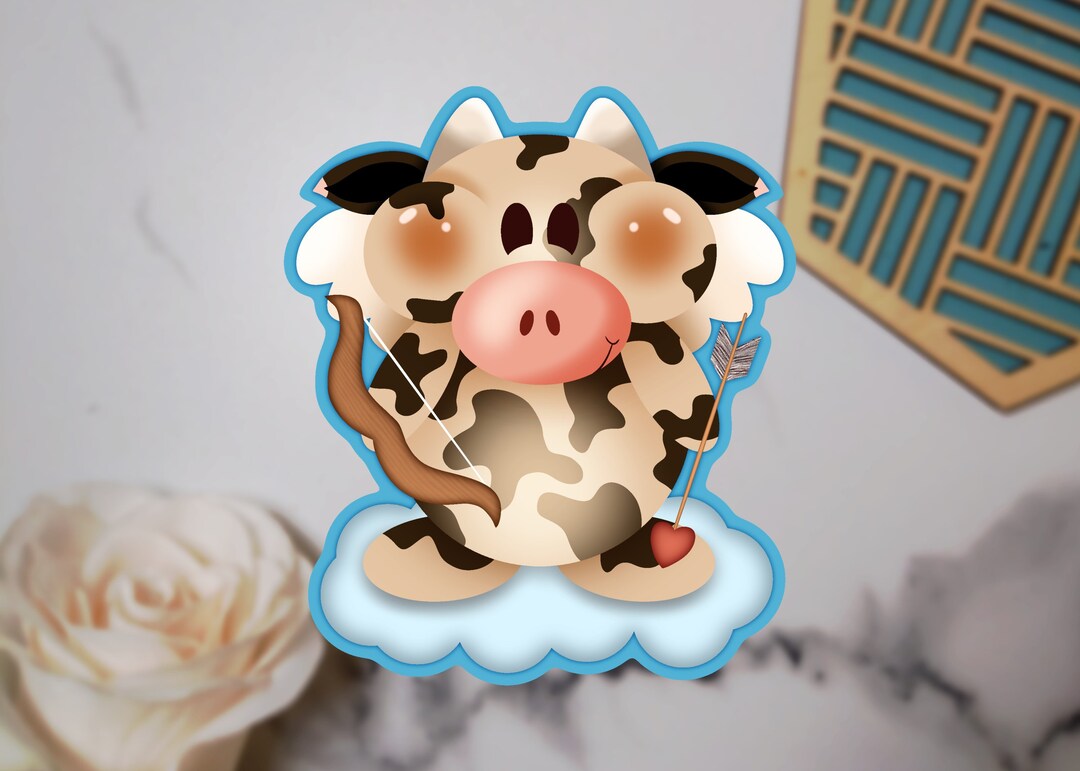 Cow Cupid Moo-pid Valentines Day Gift for Her Him Them Partner ...