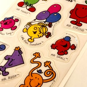 Vintage 70s/80s Mr Men & Little Miss Puffy Stickers - Etsy