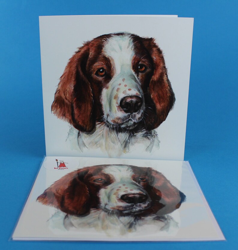 WELSH SPRINGER SPANIEL Blank Greeting Card - Original Artwork Designs ...