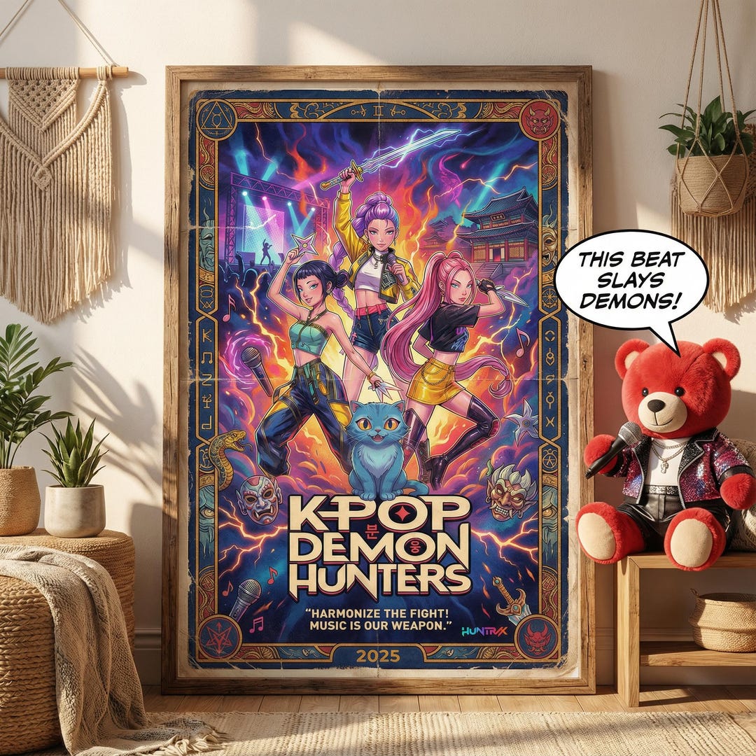 Kpop Demon Hunters 2025 - Minimal Movie Poster – Digital Download ...