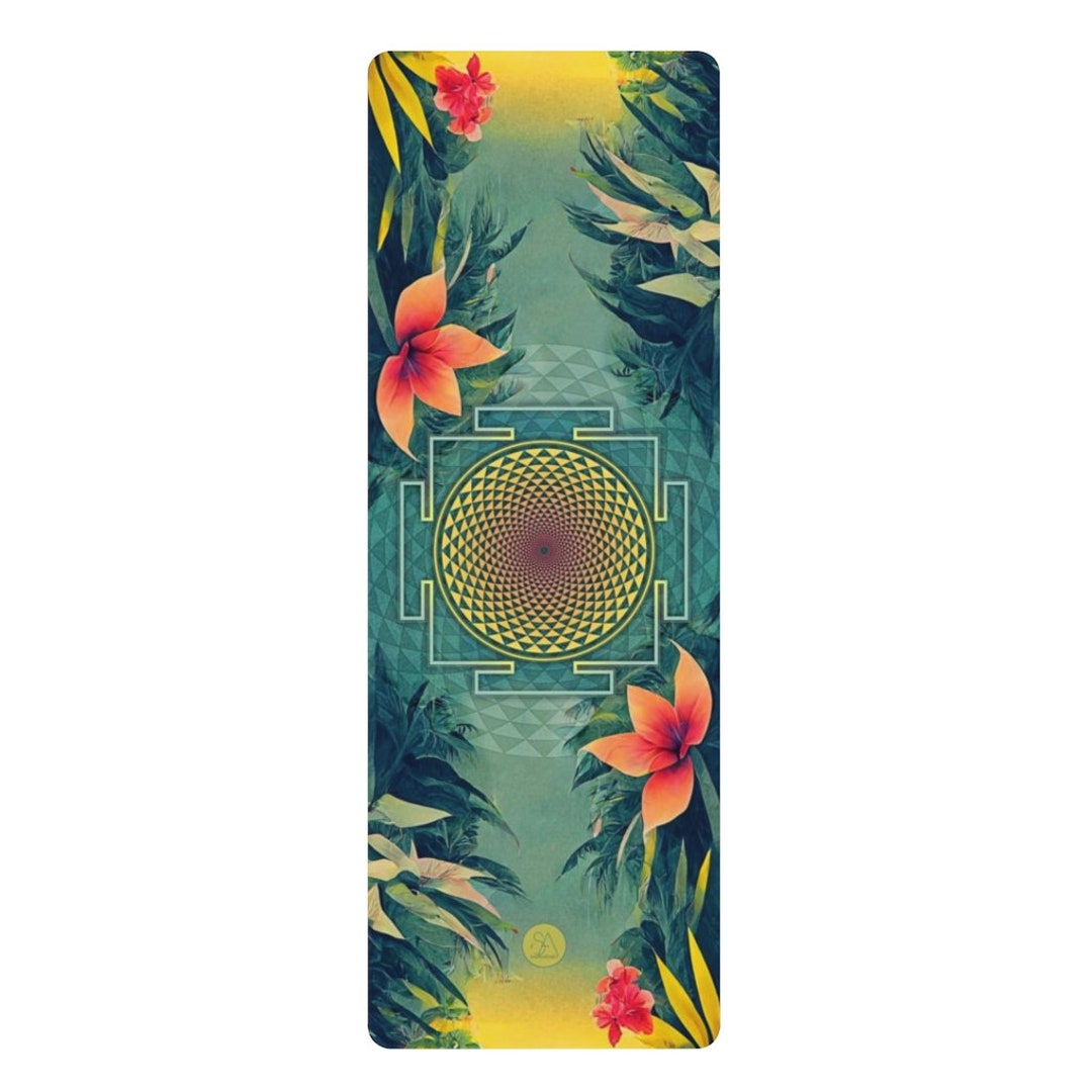 Natural Rubber Yoga Mat Sahasrara Yantra Tropical Yoga Mat - Etsy