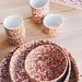 Set of 3 - Chabi Chic Handmade Splatter Paint Nesting Bowls - Marsala ...