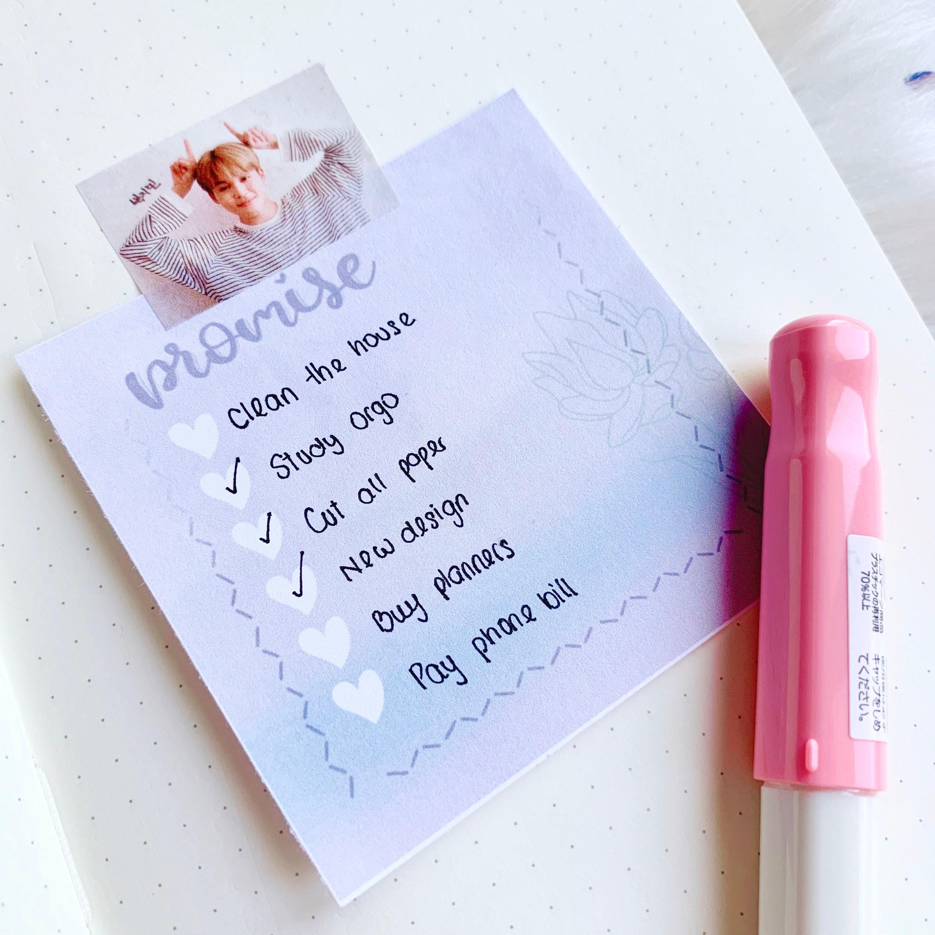 Printable Memo Note Promise Jimin Digital Printable - Etsy