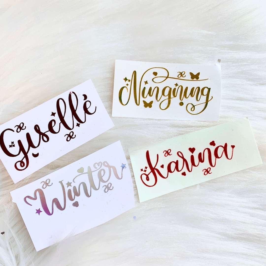 Aespa Name Tagholographic Kpop Name Tag | Vinyl Stickers - Decal ...