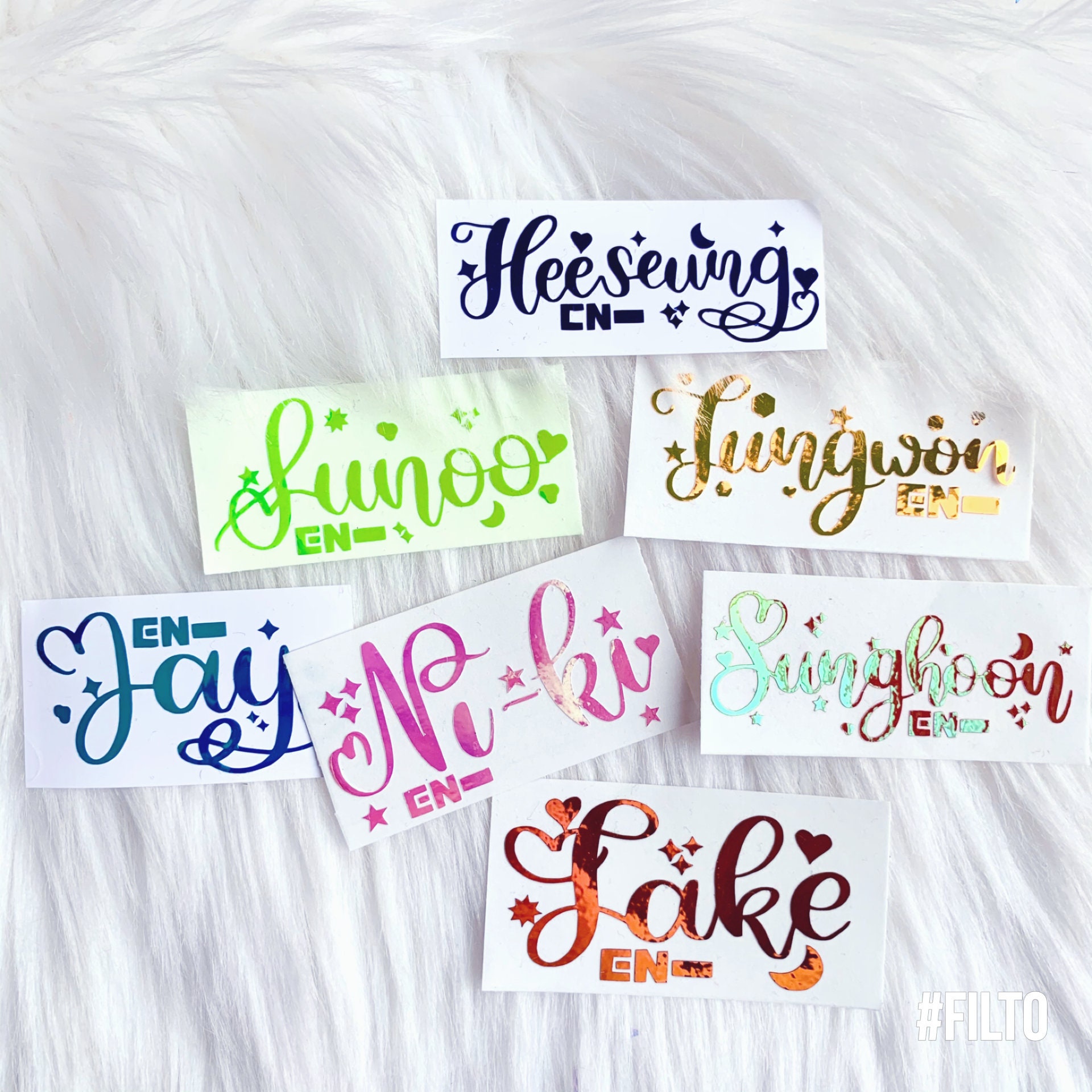 Labels, Stickers & Tags calligraphy concert light stick decals NCT127 ...