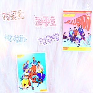 Kawaii ATEEZ Korean Name Tags for Kpop Journal- Kpop Planner Stickers ...