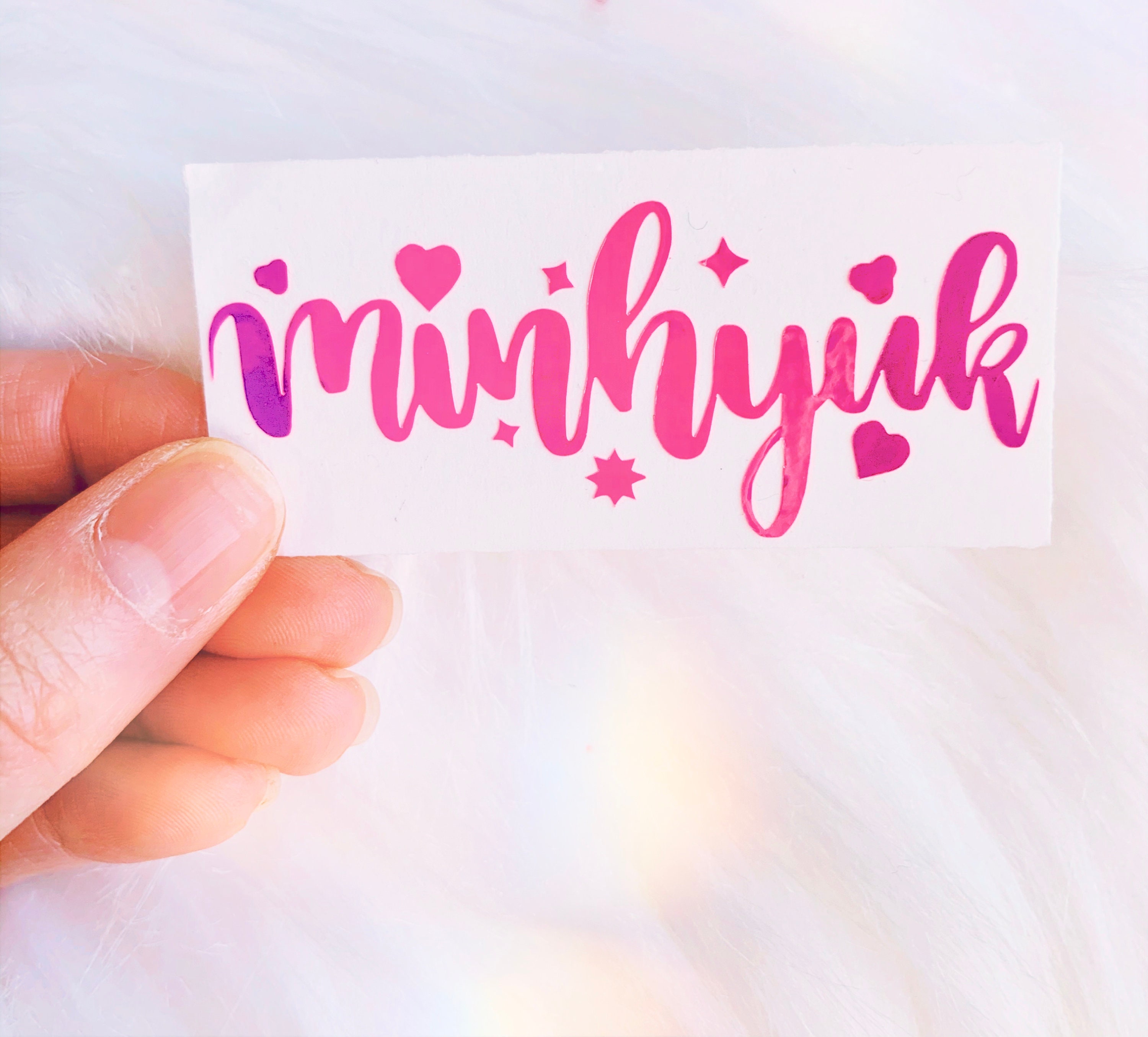 Monsta X Vinyl Stickers Decals Kpop Calligraphy Name Tags - Etsy