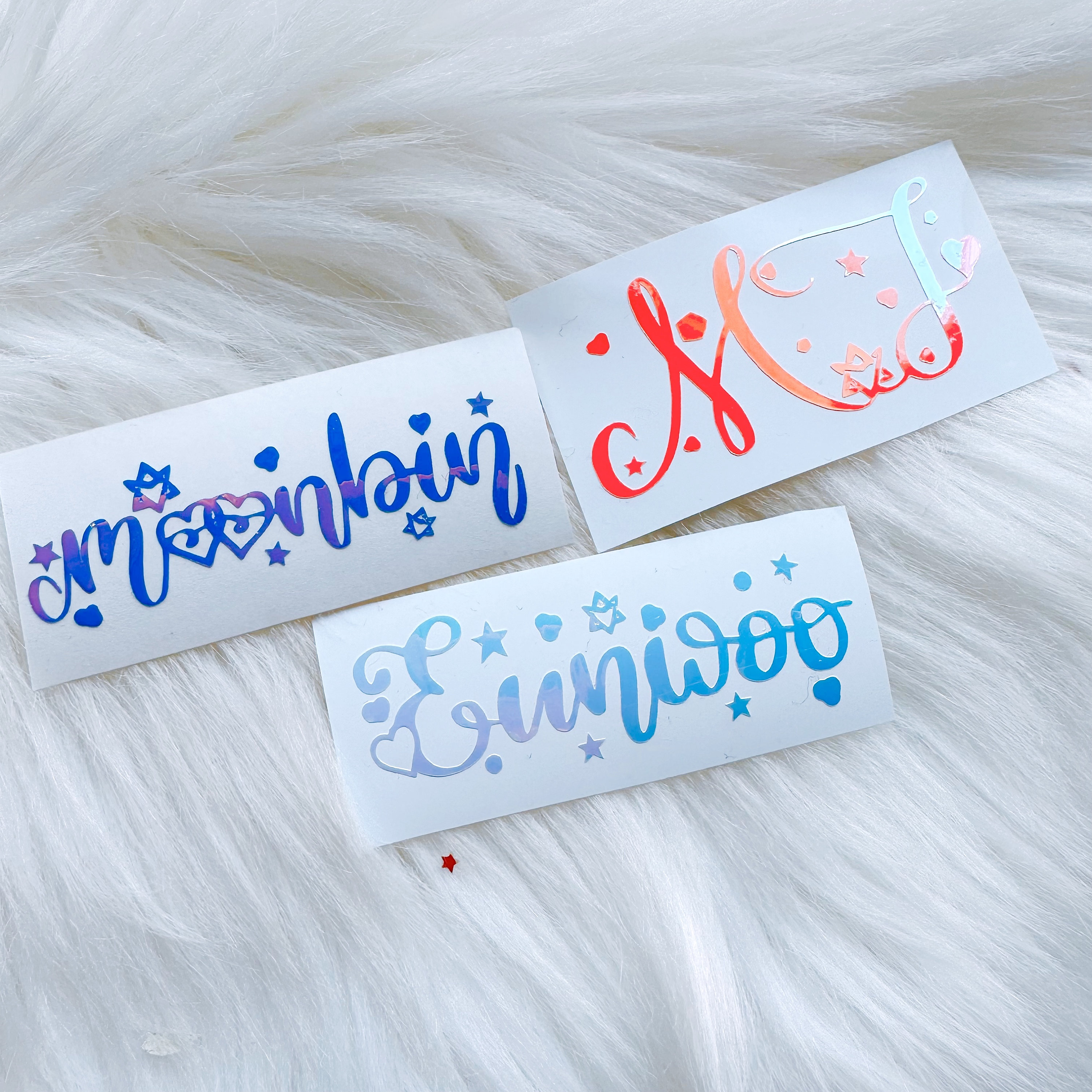 Astro Name Tags Vinyl Holographic Stickers Decal Concert - Etsy