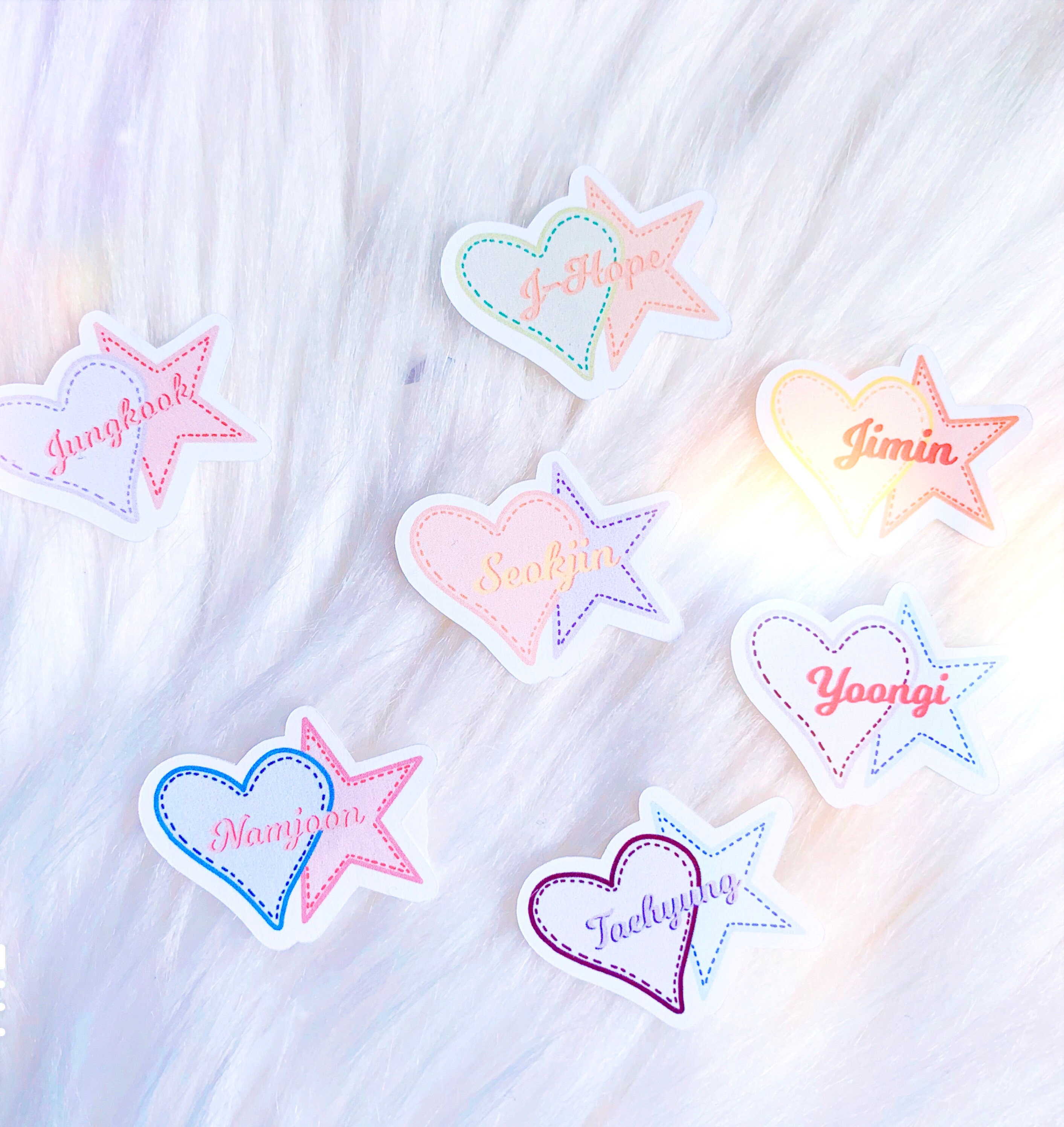 Kawaii BTS Name Tags Kpop Journal Stickers for Kpop Journal - Etsy