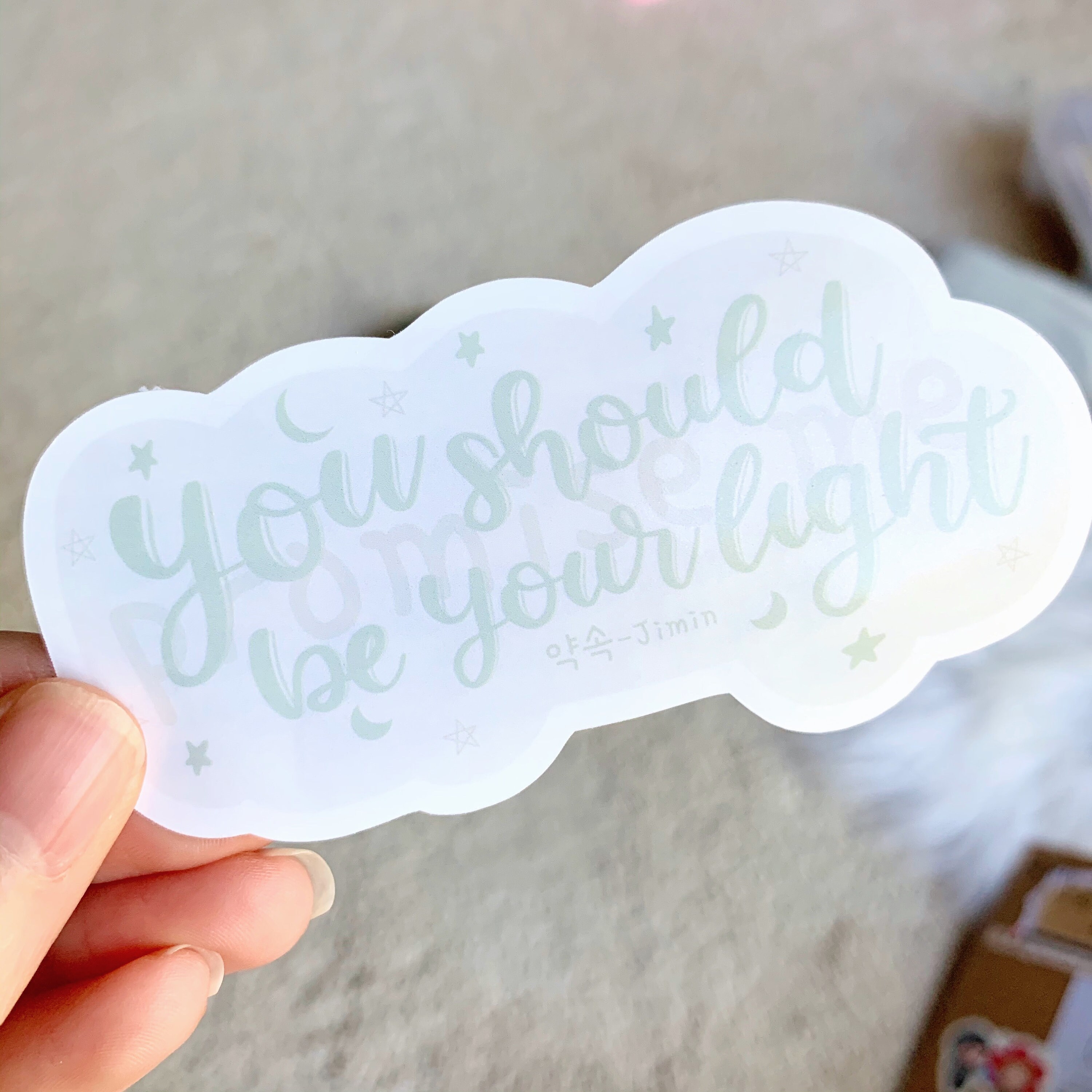 Jimin Promise Song You should be your light | Etsy