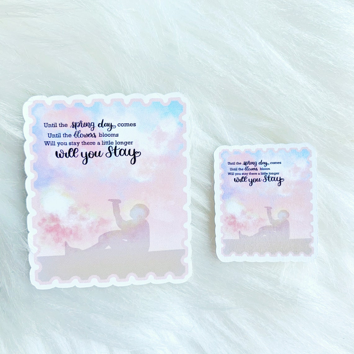 BTS Stamp Stickers Kpop Song Sticker Spring Day You - Etsy