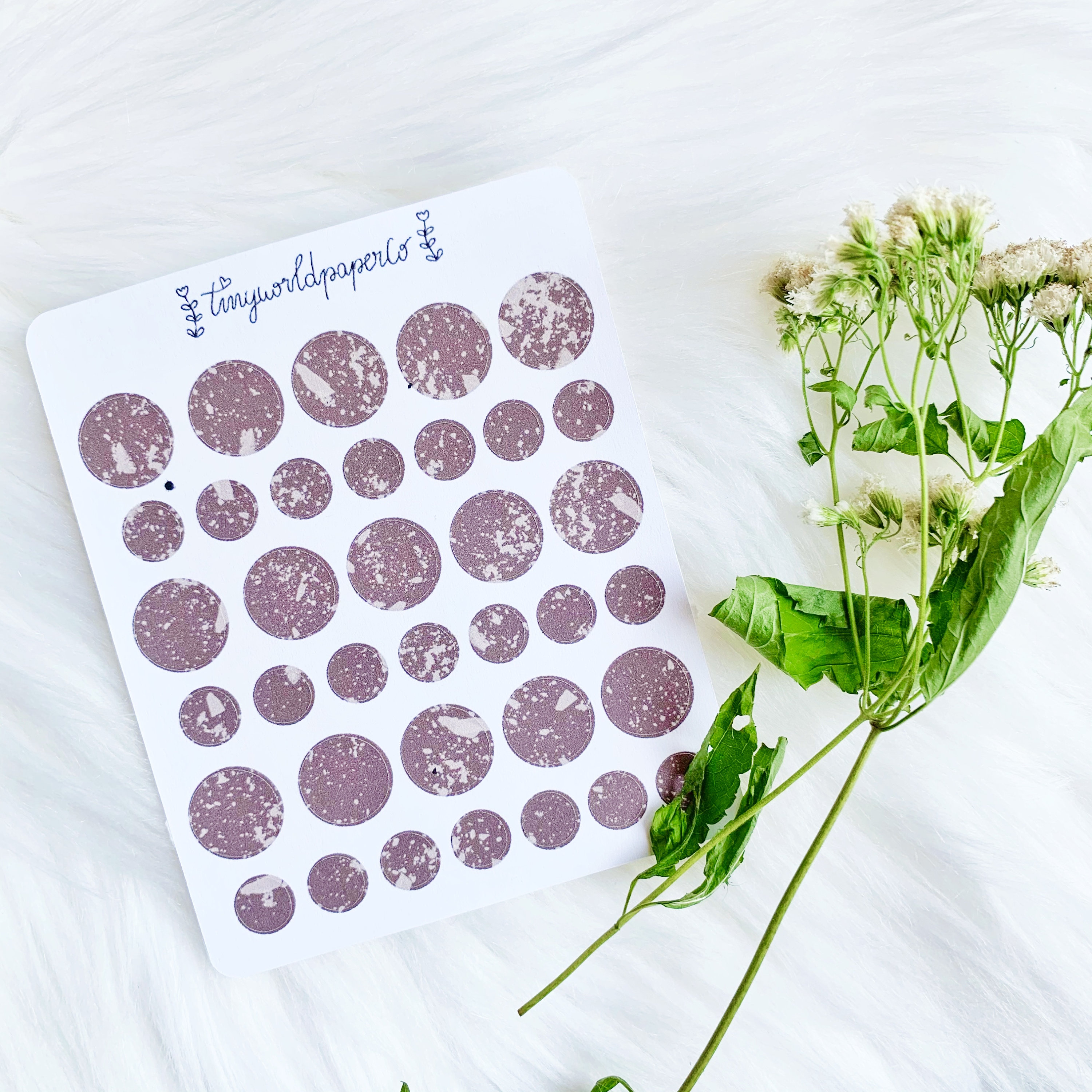 Doodle Circle Sticker Sheet | Moon Sticker | Decorative Circle Sticker ...