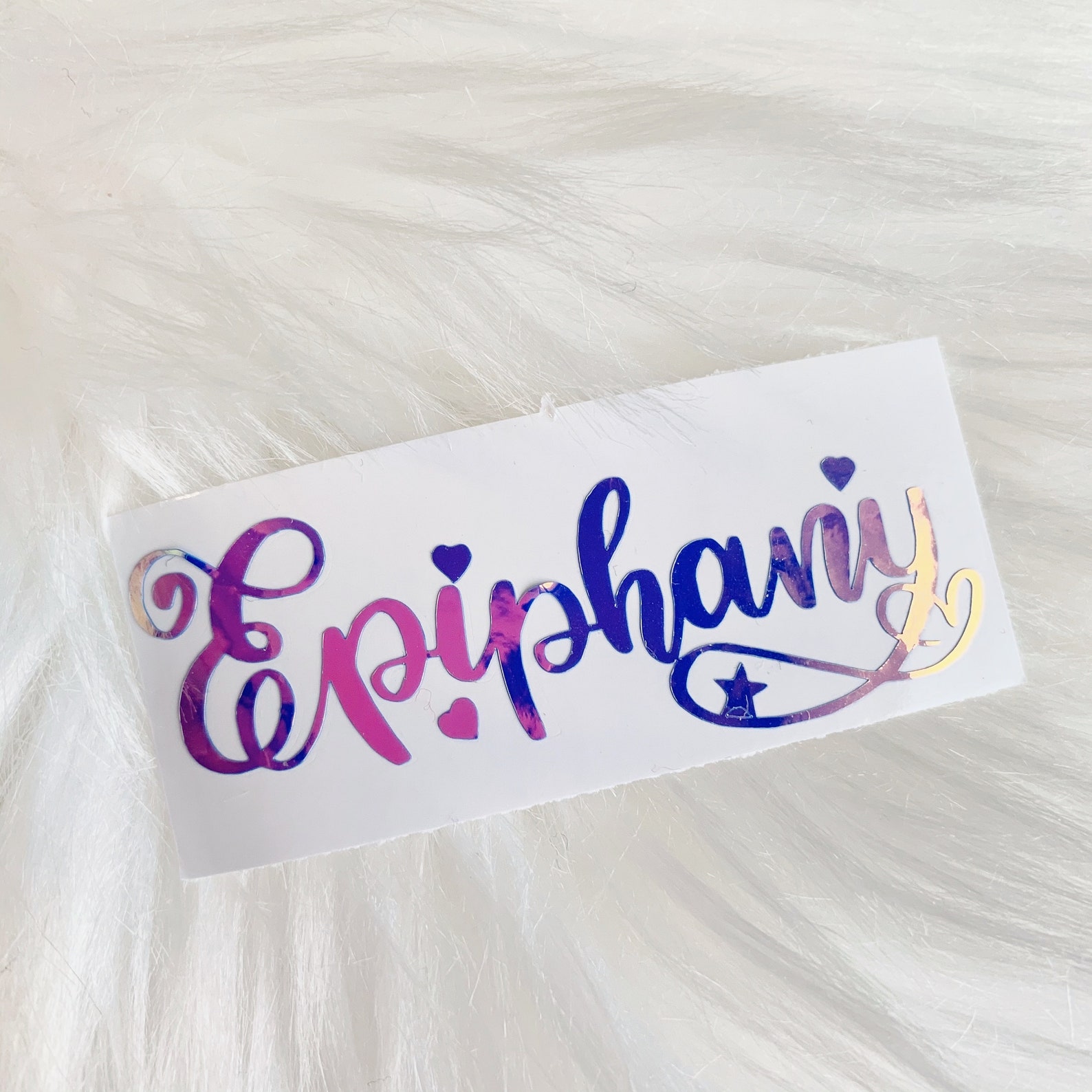 Epiphany Holographic Vinyl Sticker - Kpop BTS Song Calligraphy Names ...