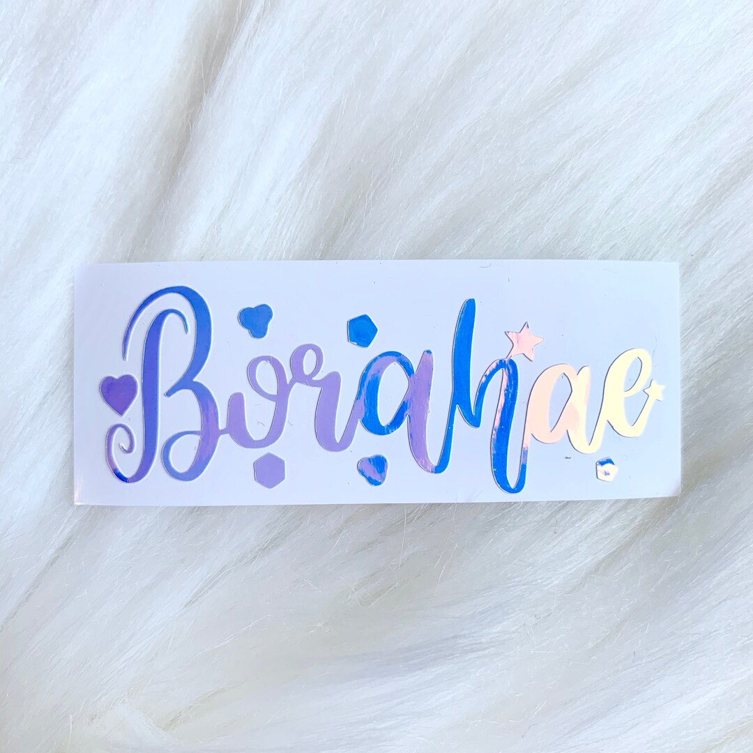Borahae Vinyl Holographic Decal for ARMY BOMB Ver.3 - Kpop Concert ...