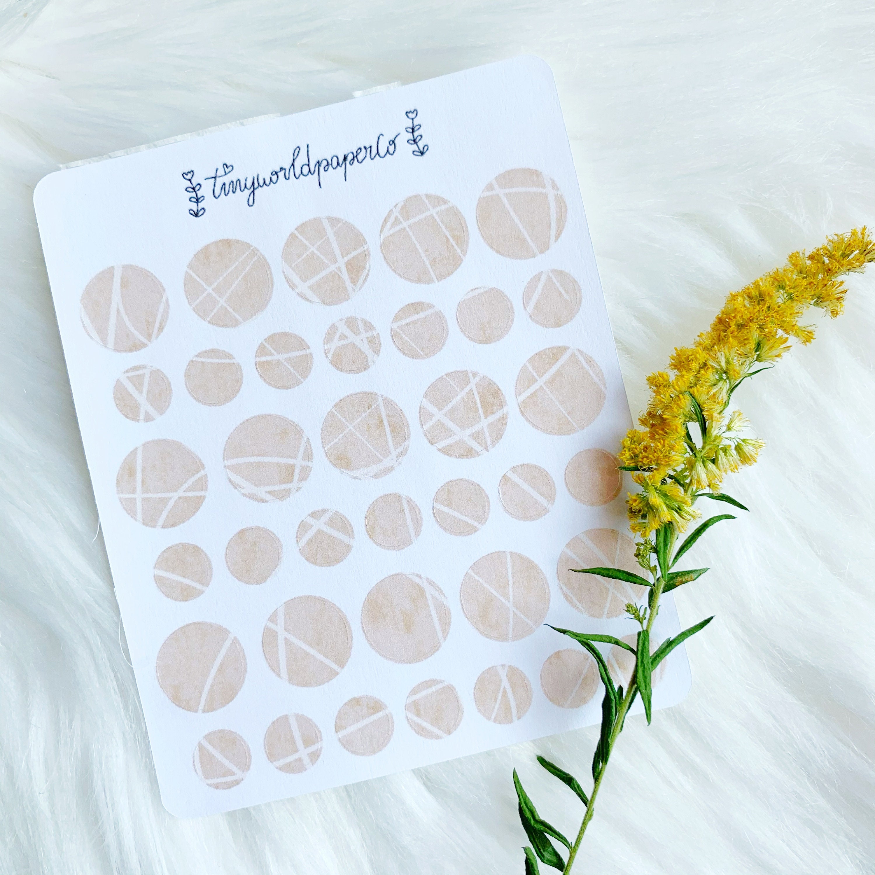 Doodle Circle Sticker Sheet | Moon Sticker | Decorative Circle Sticker ...