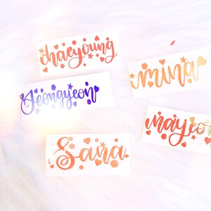 Twice Name Tags Vinyl Stickers - Decal Concert Light Stick- Kpop ...