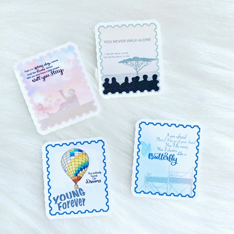 BTS Stamp Stickers Kpop Song Sticker Spring Day You - Etsy
