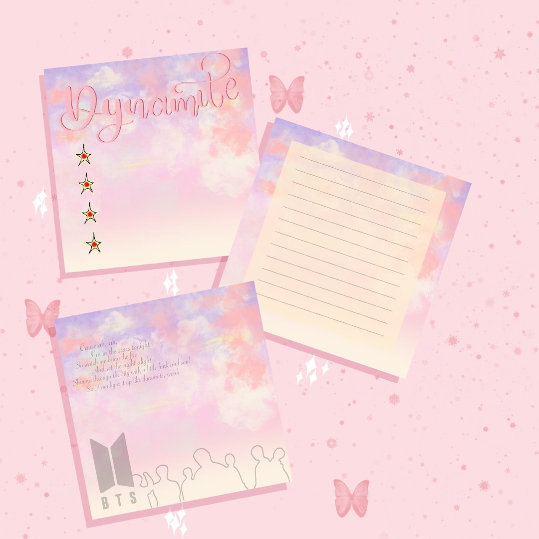 Dynamite BTS Printable Memo Sheet | Digital Printable Stationery | BTS ...