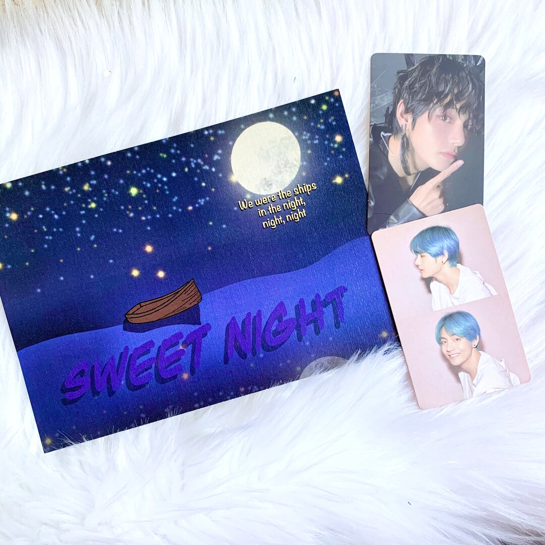 Taehyung Sweet Night Art Print | Kpop Fan Art Print | Kpop Postcard| 방탄 ...