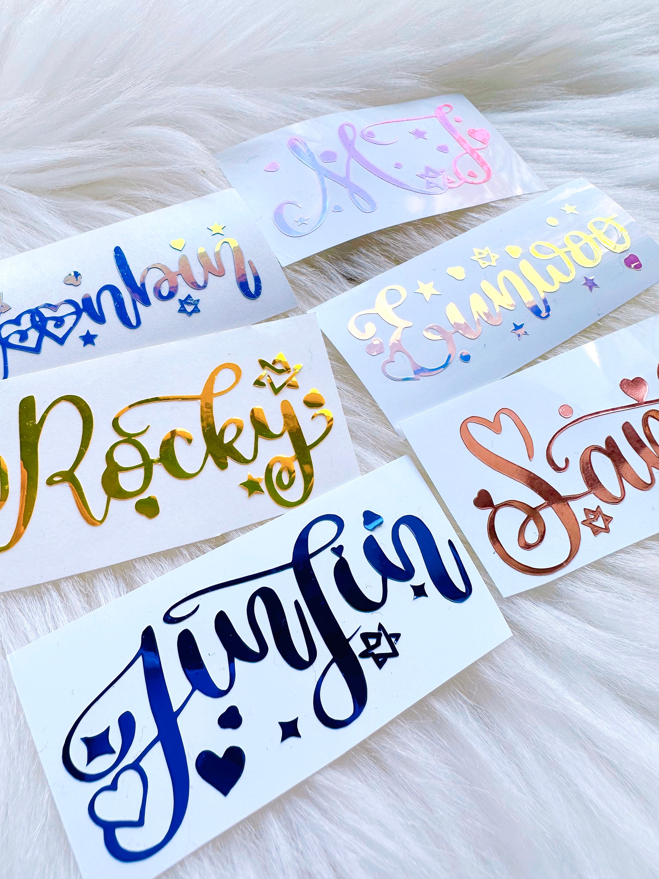 Astro Name Tags Vinyl Holographic Stickers Decal Concert - Etsy