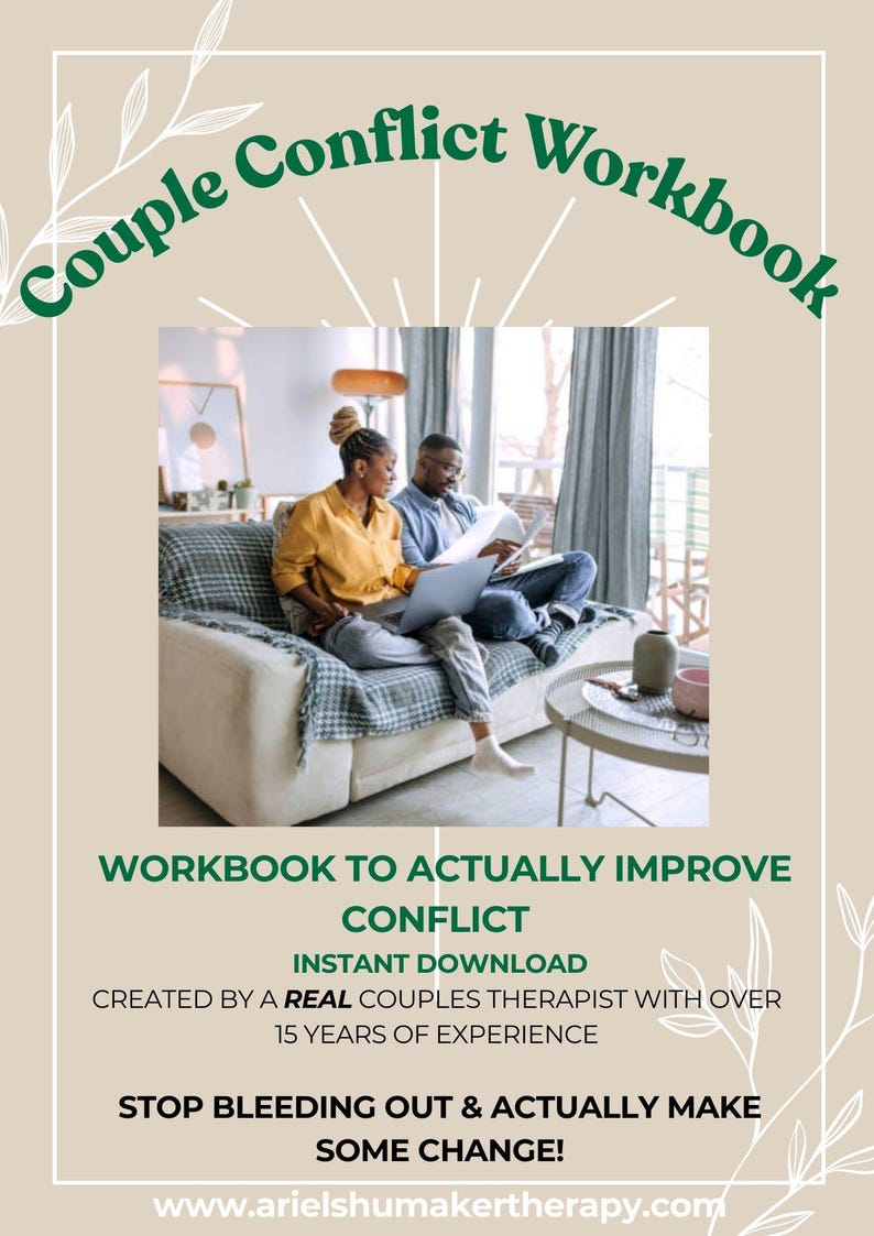 Couples Conflict Workbook: Therapist-made Relationship Support (digital ...