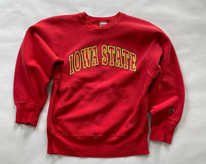 Champion Iowa State Reverse Weave Crewneck Sweatshirt Size Medium - Etsy