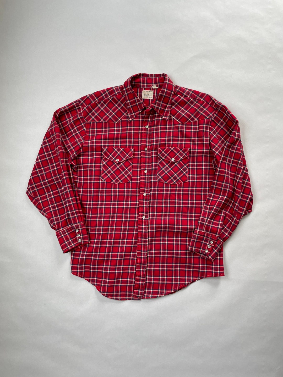 Vintage Jcpenney Montgomery Ward Big Mac Plaid Western Shirt Size Large ...