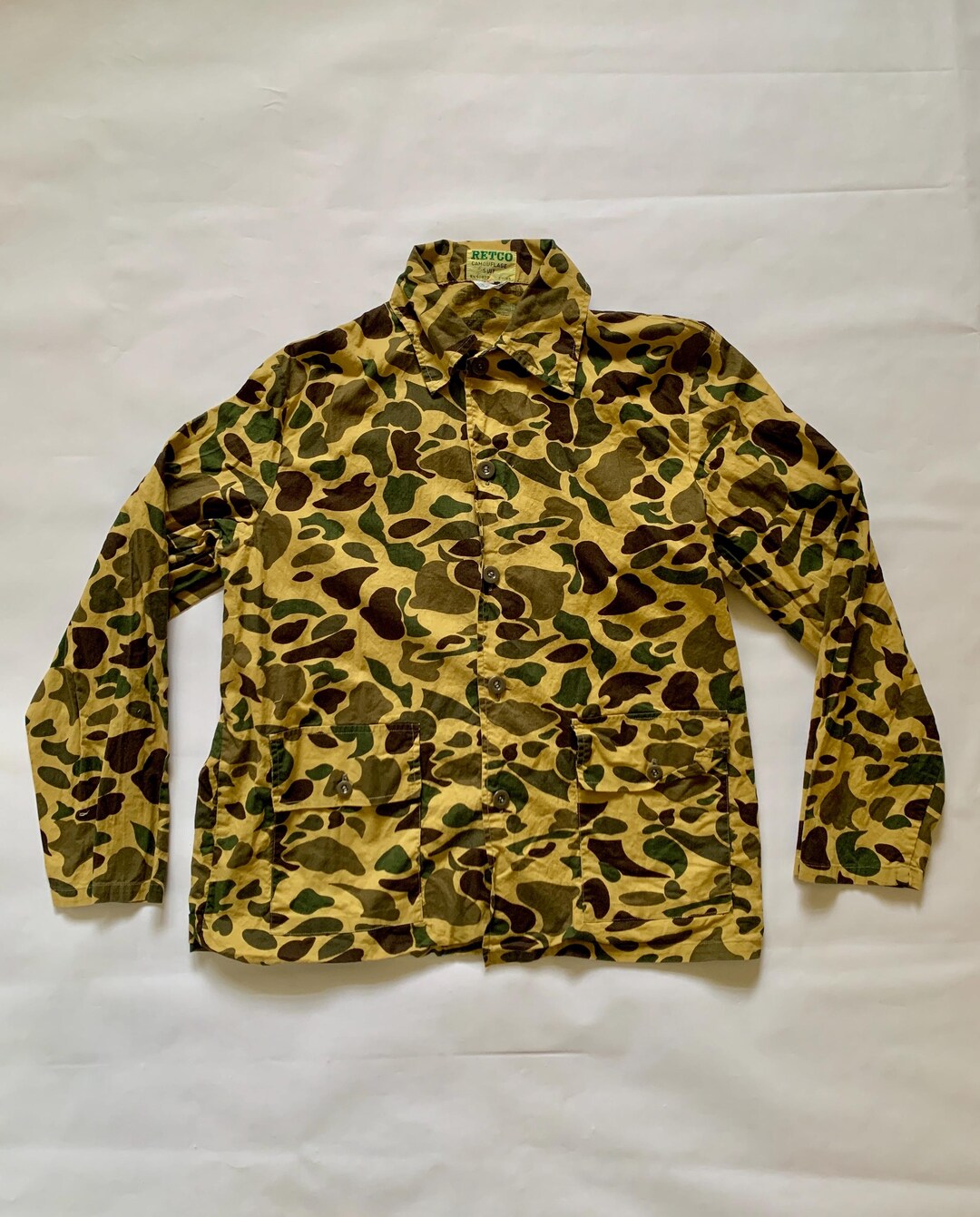 Vintage Retco Camoflauge Suit Button Down Cotton Shirt Jacket - Etsy