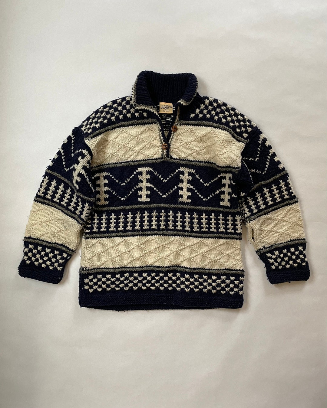 2000’s Medium Las Americas Handmade Wool Pullover Sweater - Etsy