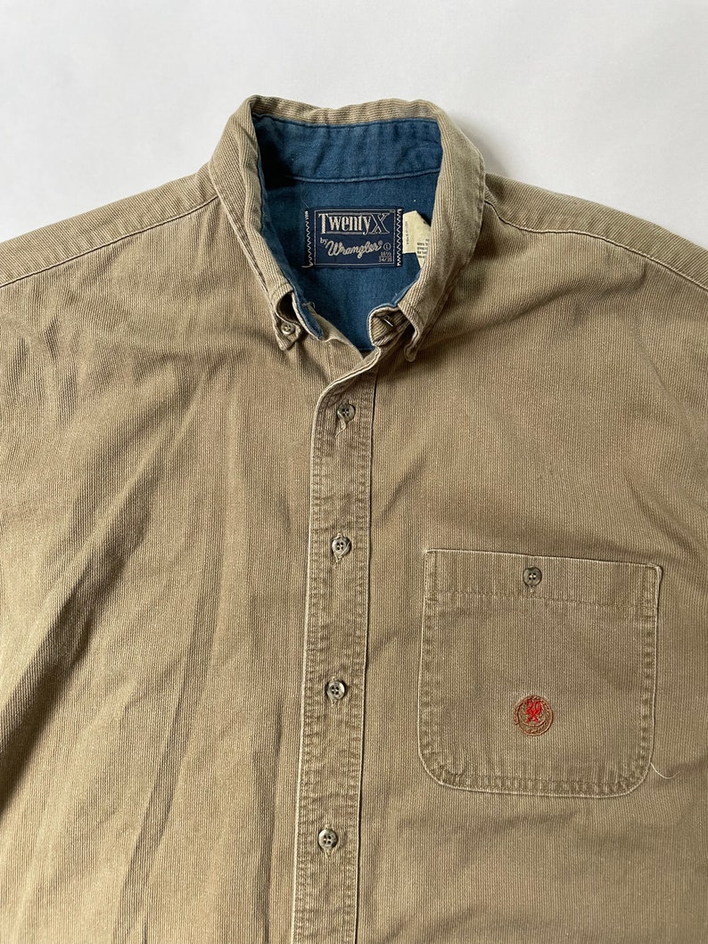 Vintage Wrangler Twenty X Tan Button Down Shirt Size Large - Etsy