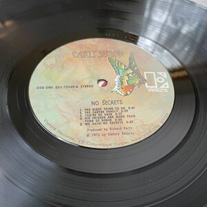 Carly Simon No Secrets 1972 Vinyl Record - Etsy