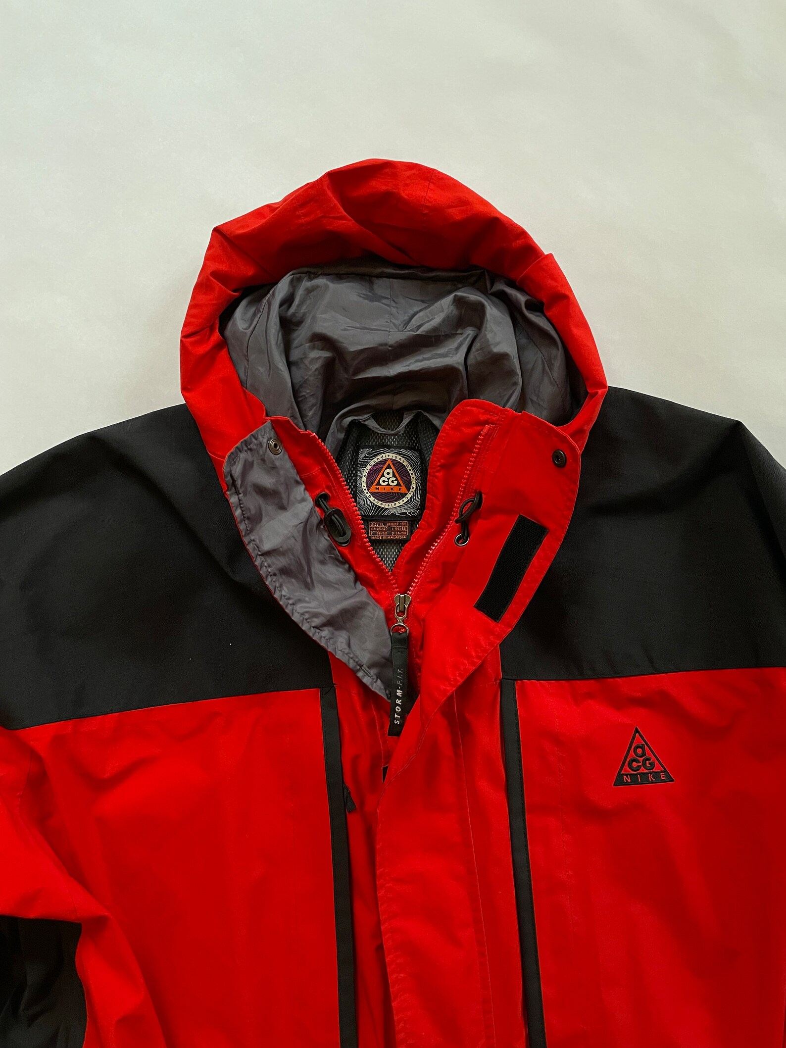 2000s XL Nike ACG Red and Black Stormfit Shell Jacket - Etsy