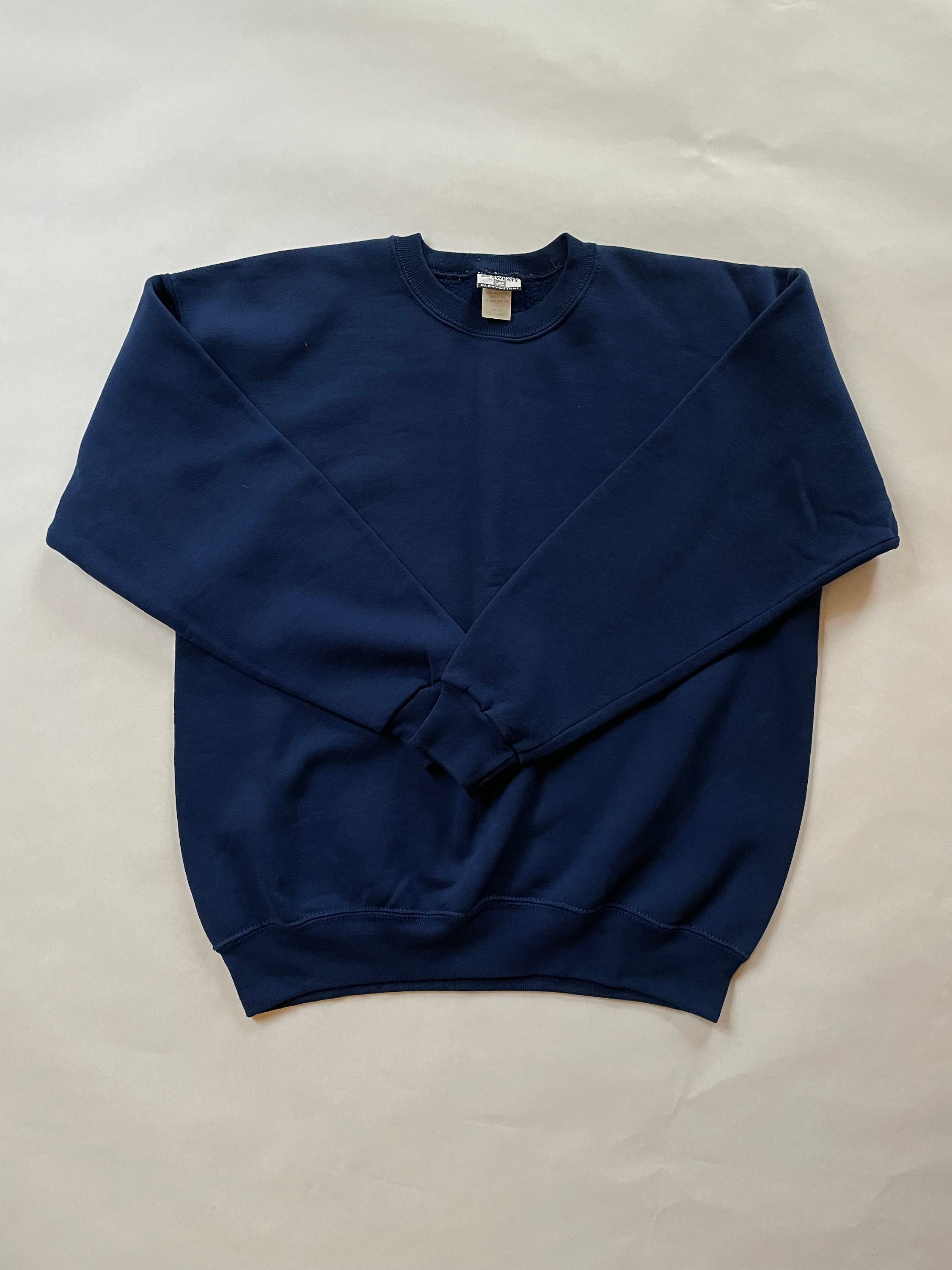 1990s XL Lee Sturdy Sweats Navy Blue Crewneck Sweatshirt Made in USA - Etsy